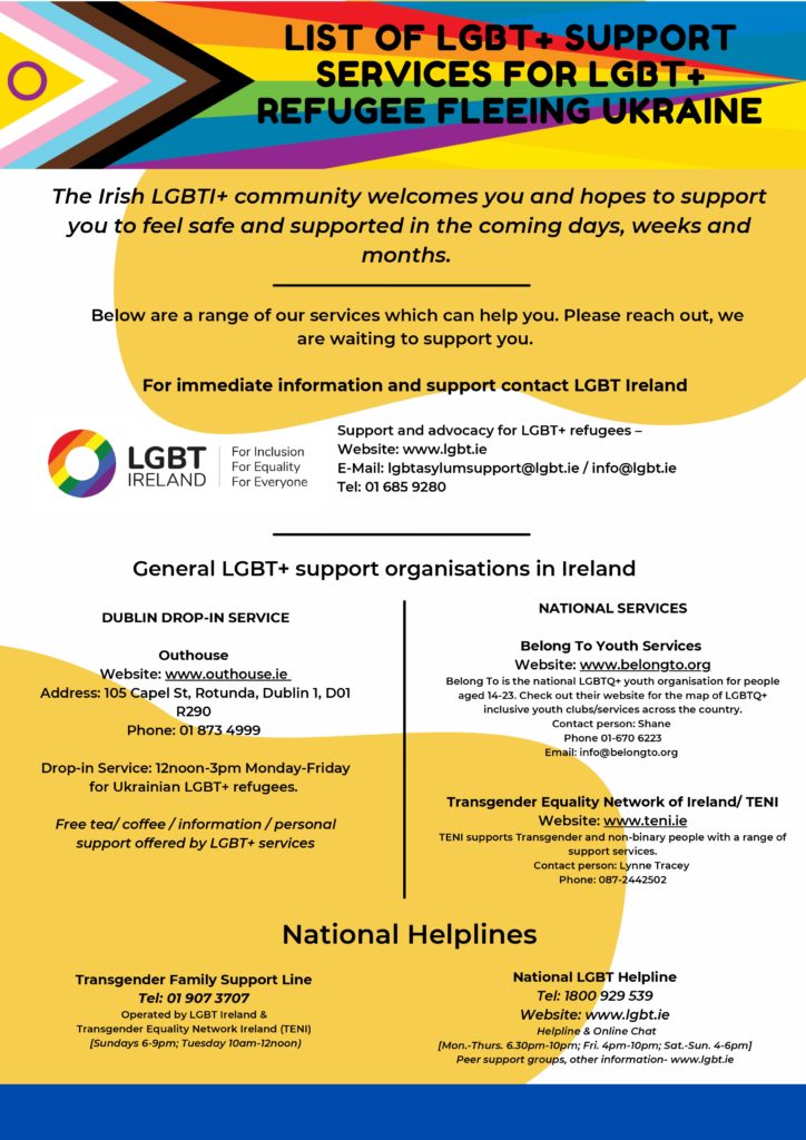 OUR SERVICES - LGBT Ireland